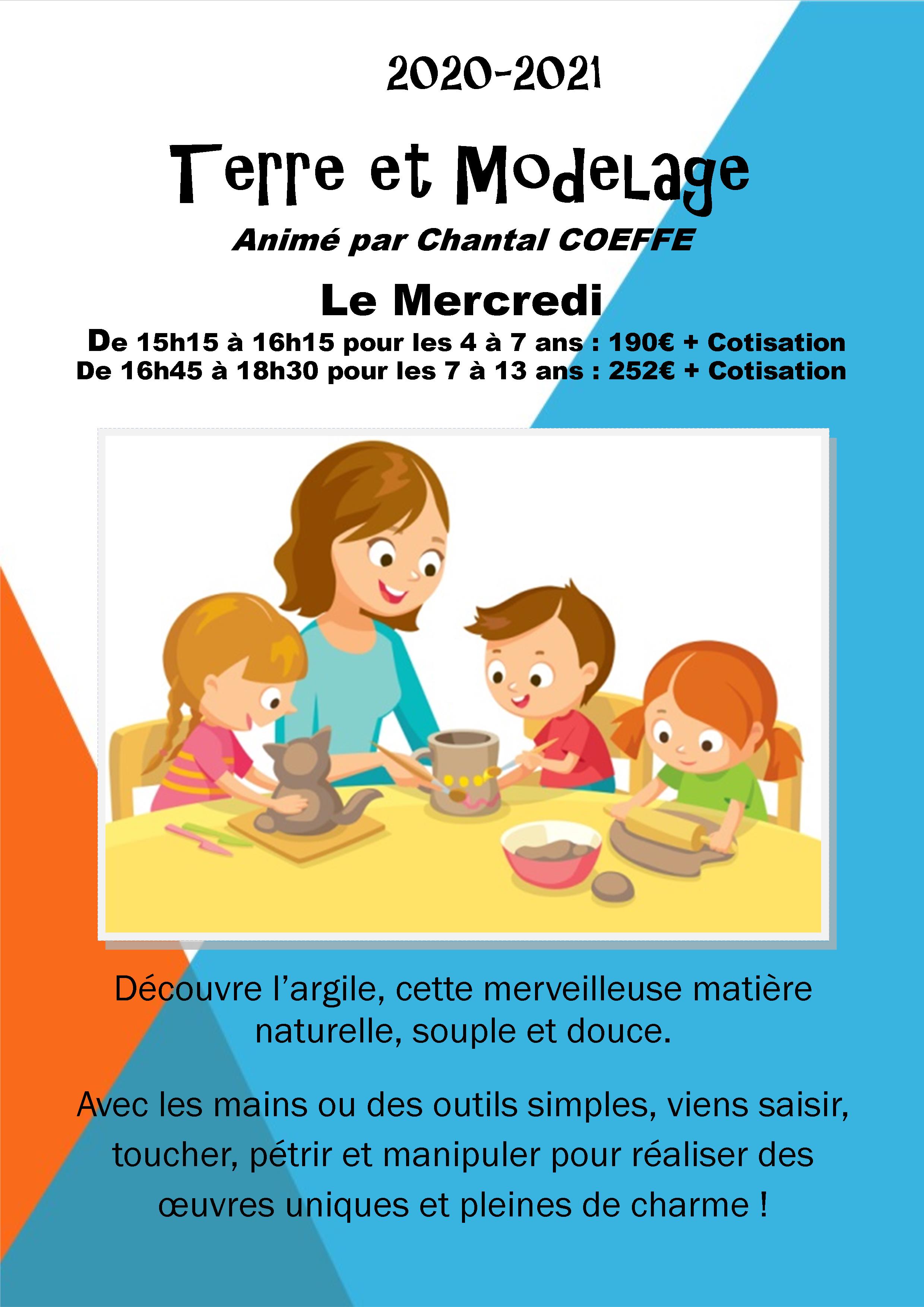 Atelier Terre et Modelage (7 à 13 ans) | Club Peguy